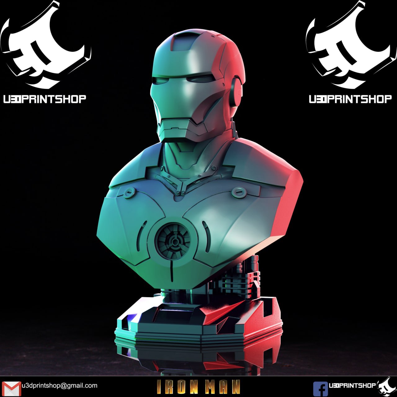 U3DPRINTSHOP - Ironman Bust