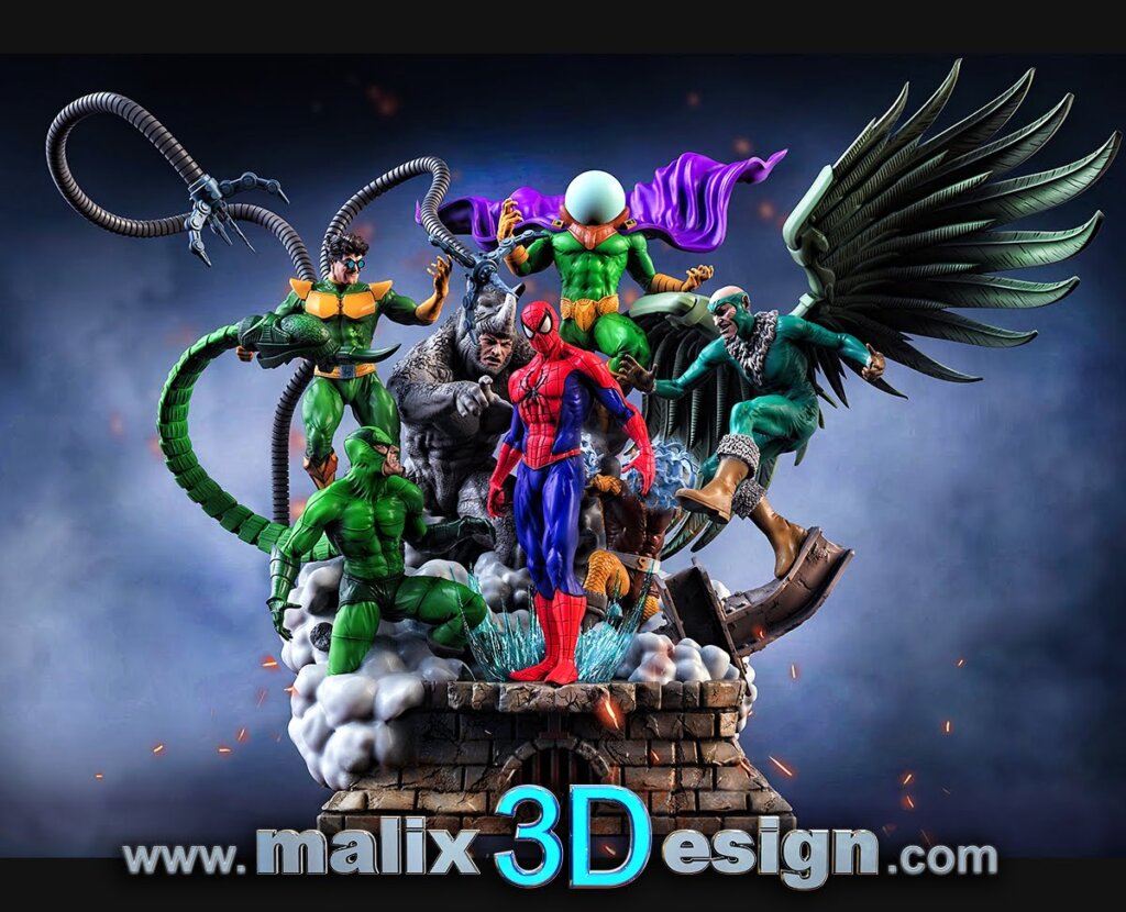 Sanix - Sinister Six - Spider-man Diorama