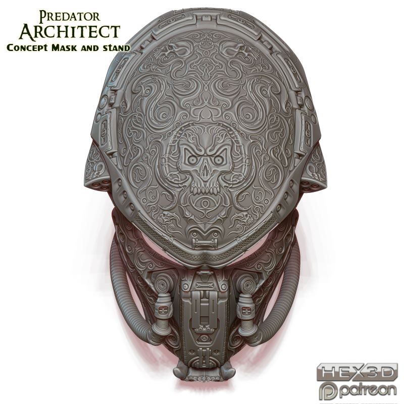 Hex3D - Predator Architect Concept Mask and Stand