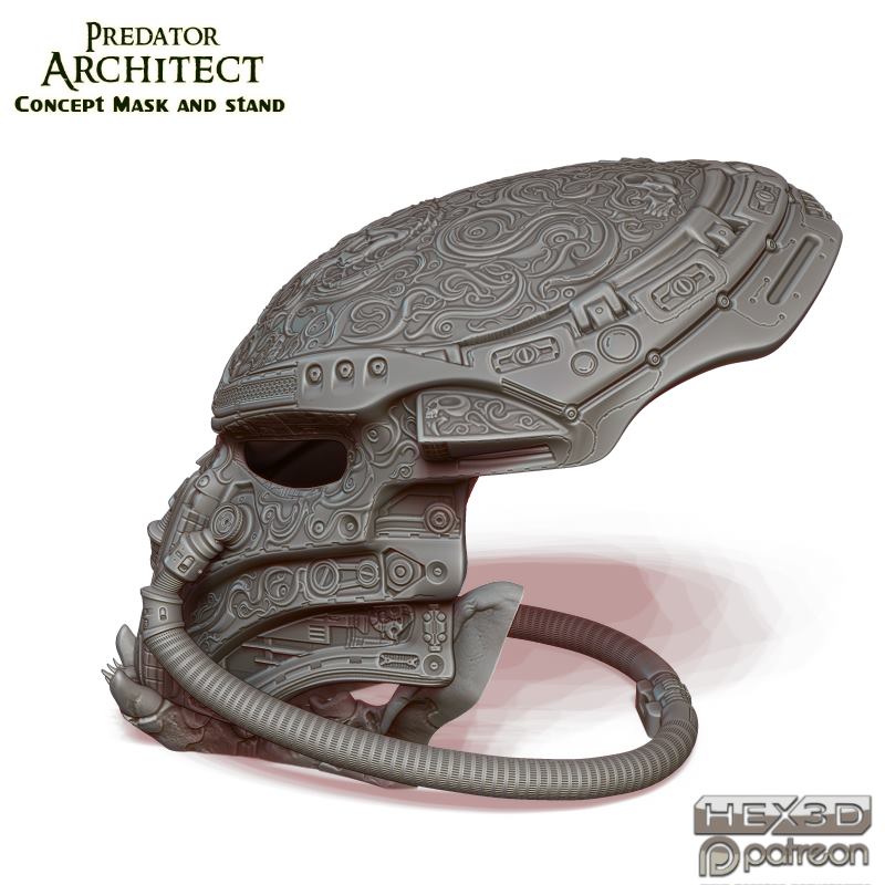 Hex3D - Predator Architect Concept Mask and Stand