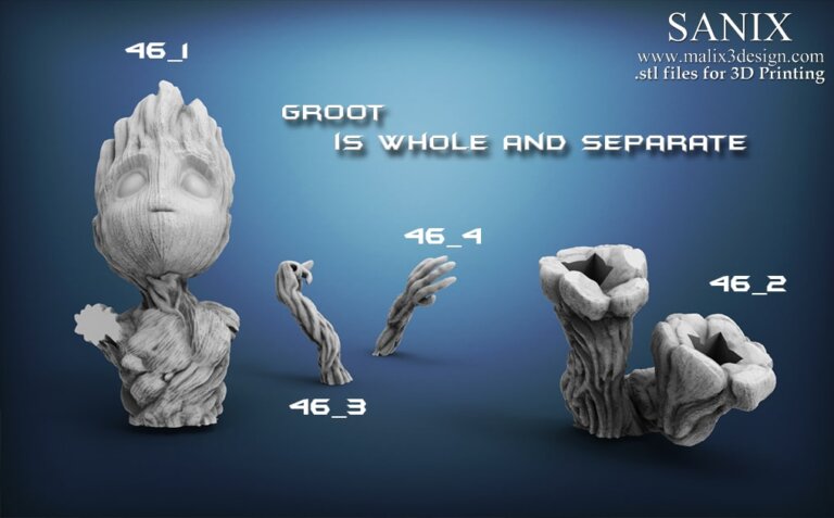 Sanix - Rocket and Groot Diorama