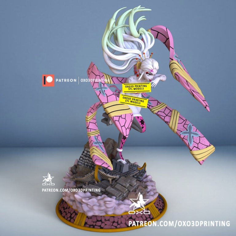 OXO3D - Daki From Demon Slayer 3D Print Model SFW and NSFW
