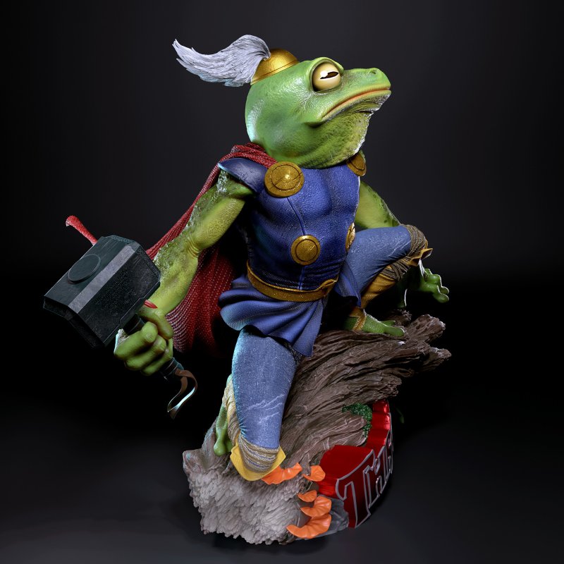 Cardoso3D - Throg - statue fan art