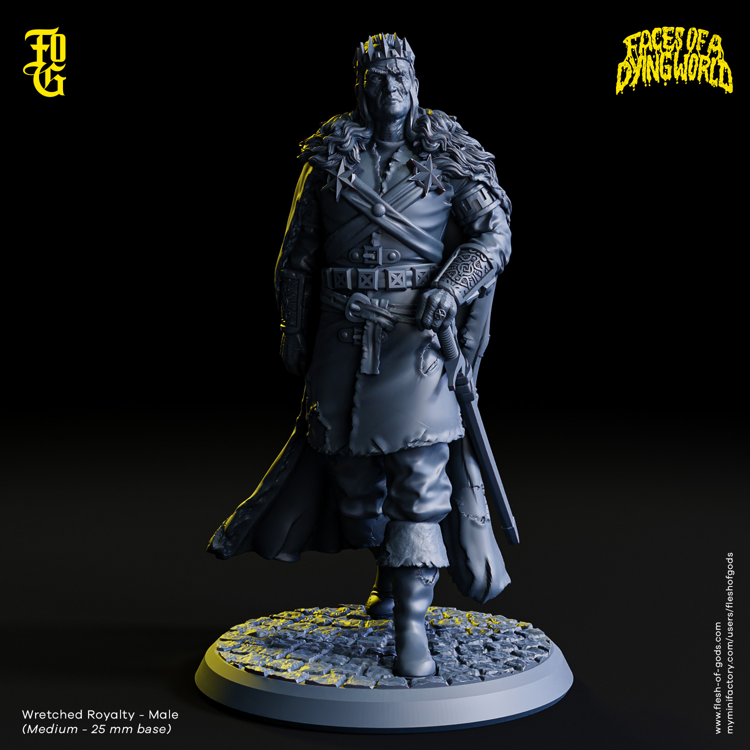 Flesh of Gods - Faces Of A Dying World (Mork Borg) - Wretched Royalty Male
