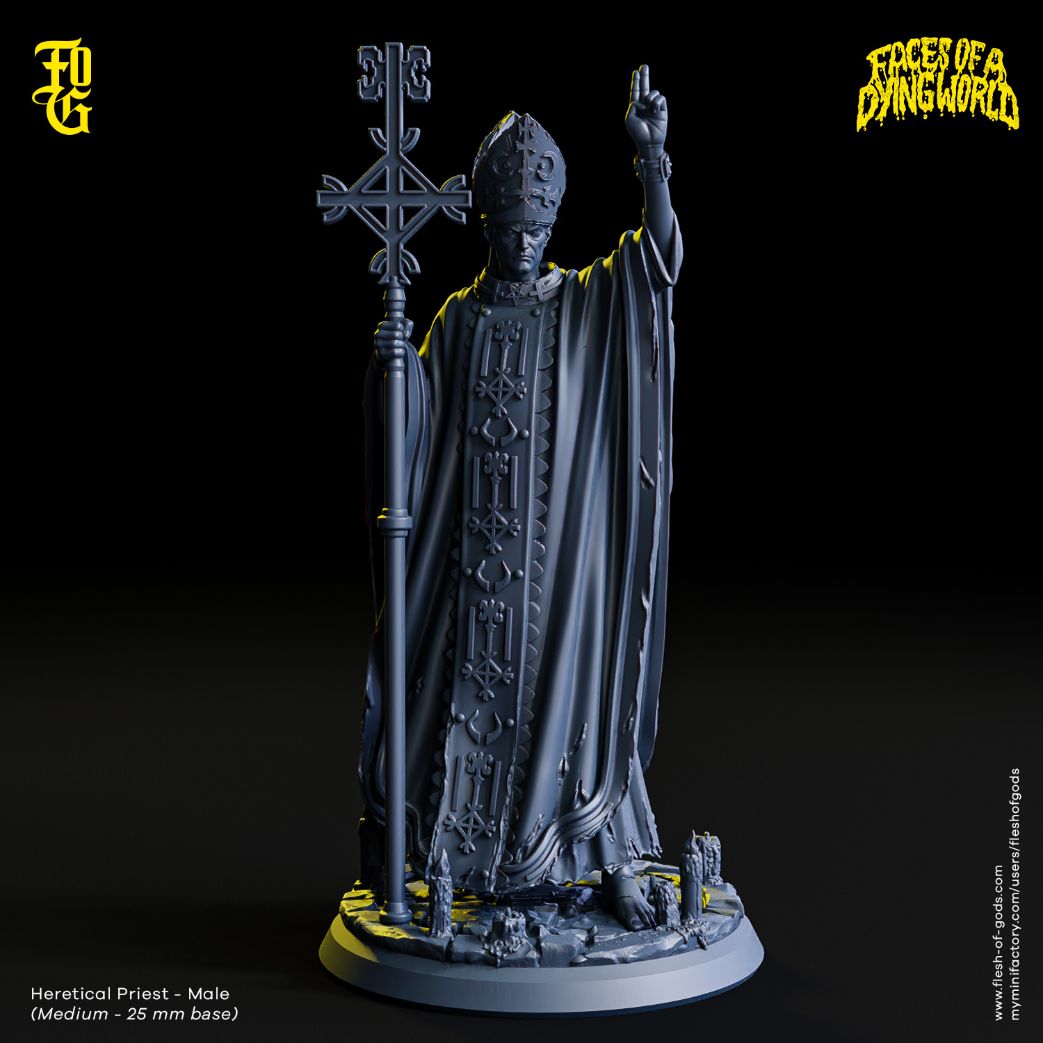 Flesh of Gods - Faces Of A Dying World (Mork Borg) - Heretical Priest Male