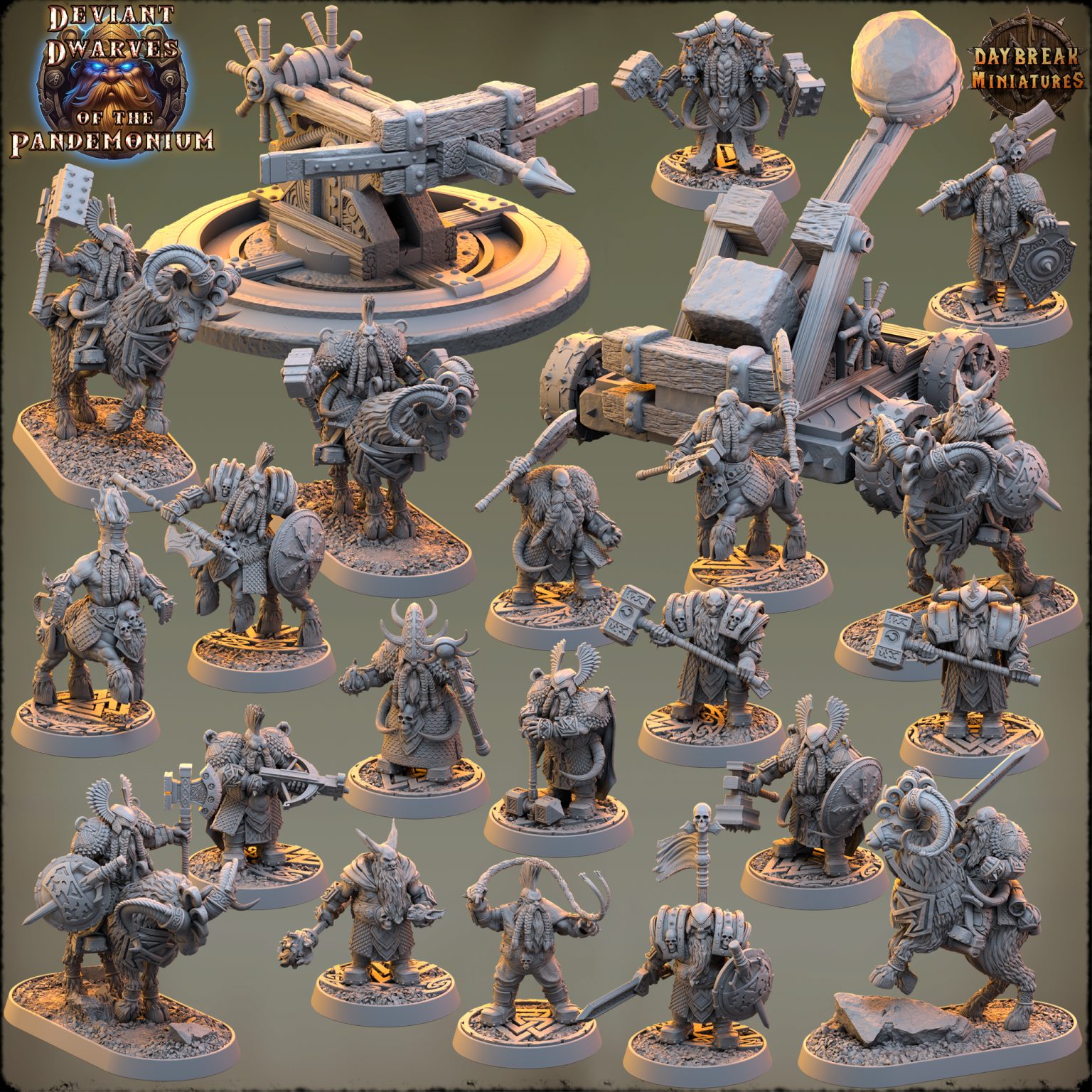 Daybreak Miniatures - Deviant Dwarves of the Pandemonium - October 2023