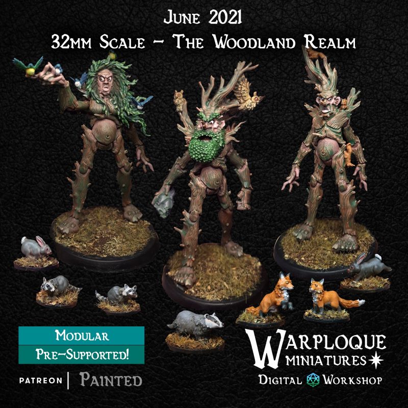 Warp Miniatures - Treefolk Critters - June 2021