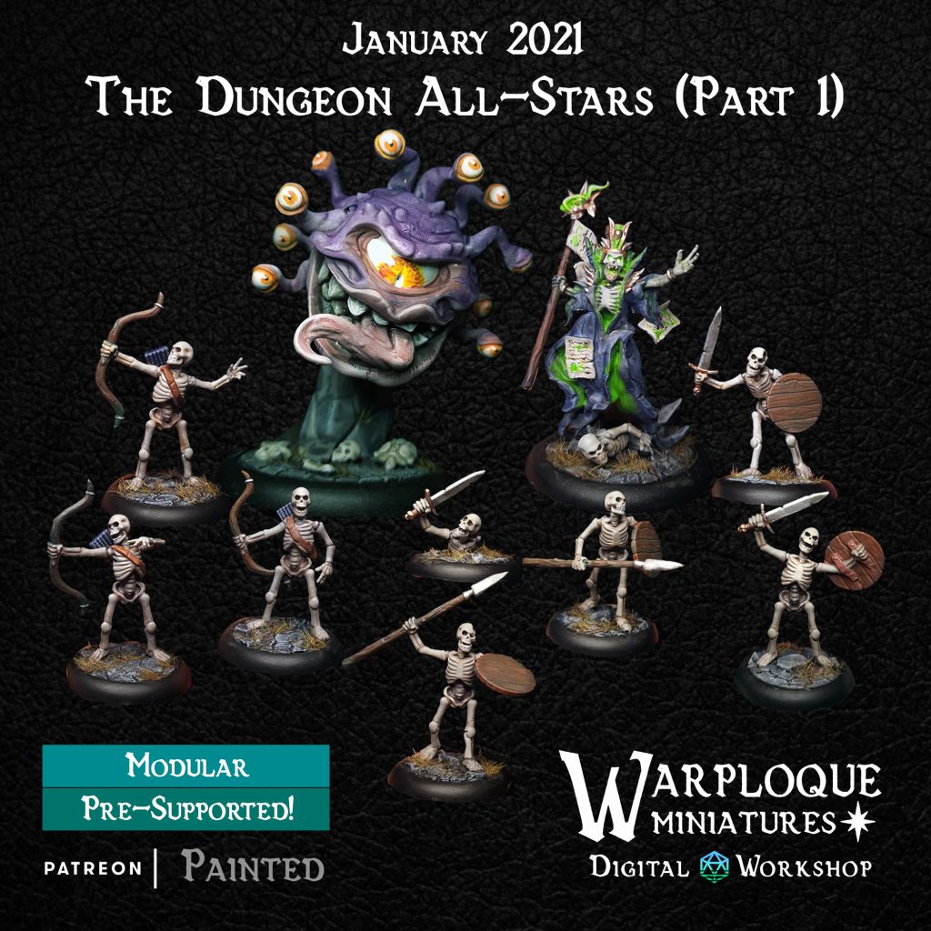 Warp Miniatures - The Dungeon All-Stars (Part 1) - January 2021