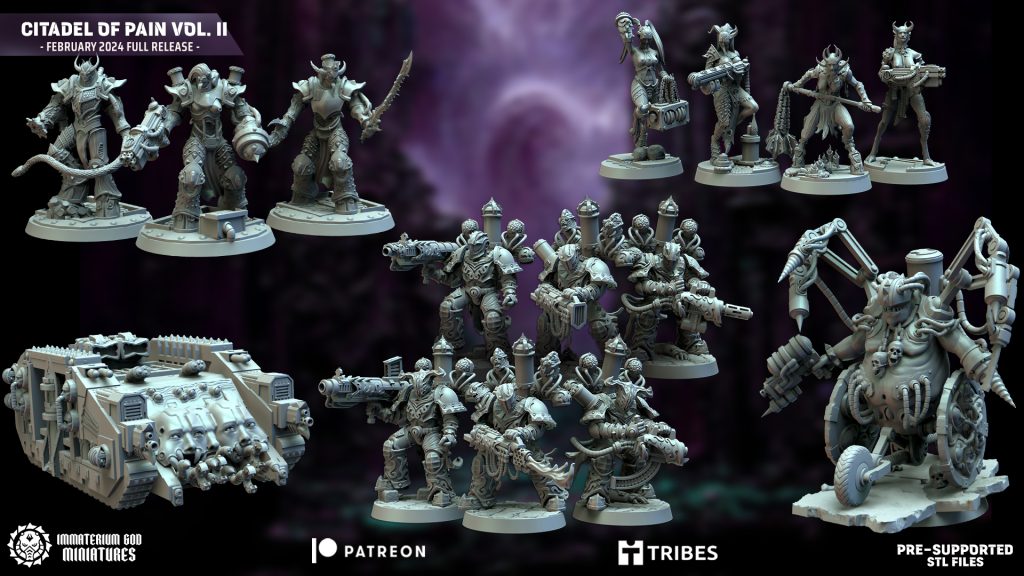 Immaterium God Miniatures - Citadel of Pain 2 - February 2024