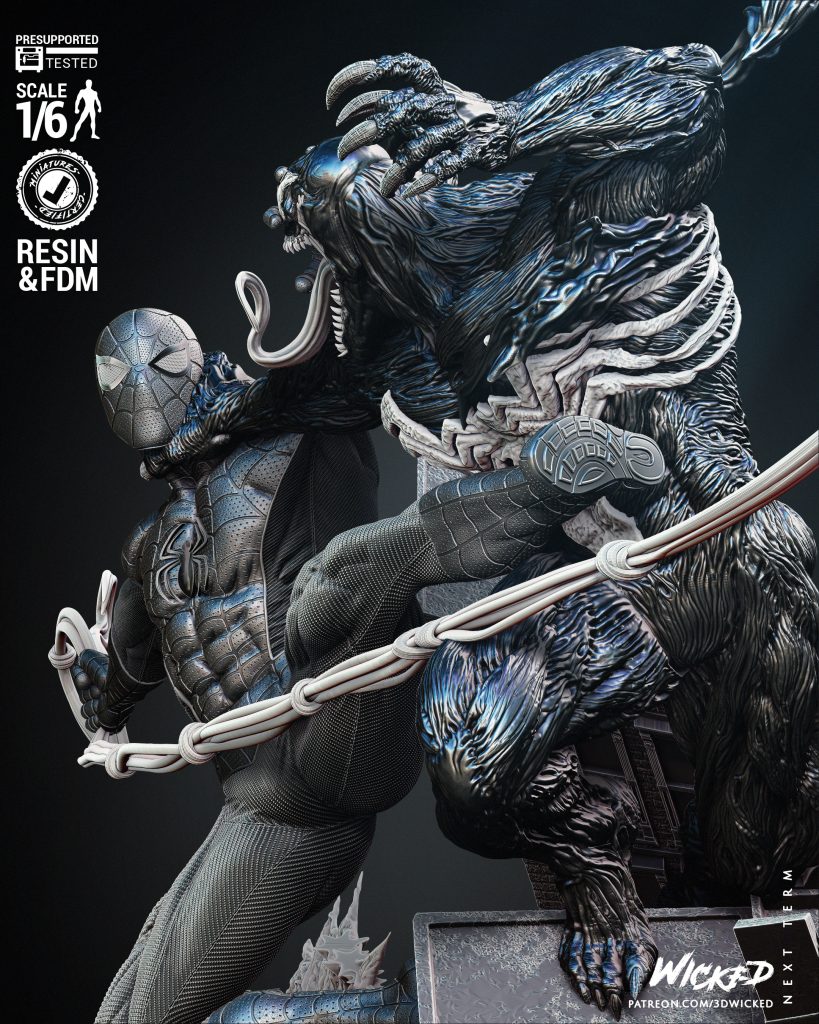 WICKED - Spiderman Vs Venom Diorama V1 - May 2024