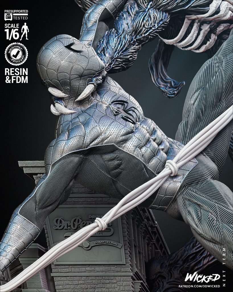 WICKED - Spiderman Vs Venom Diorama V1 - May 2024