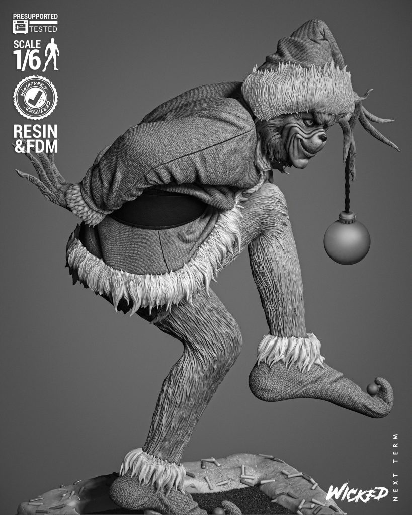Wicked Movies The Grinch Sculpture December 2024 – Статуя Гринча 1/6 ...