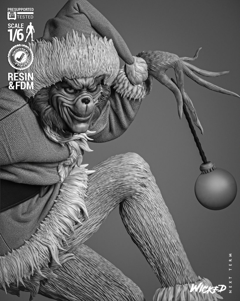 Wicked Movies The Grinch Sculpture December 2024 – Статуя Гринча 1/6 ...