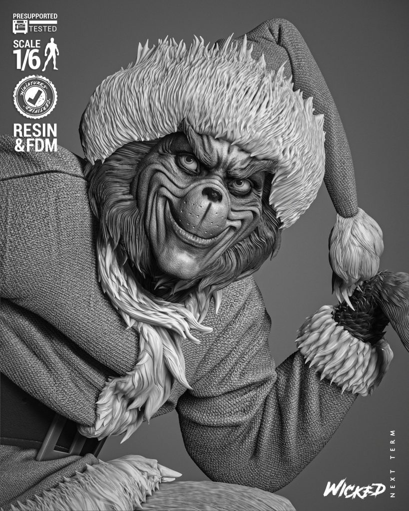 Wicked Movies The Grinch Sculpture December 2024 – Статуя Гринча 1/6 ...