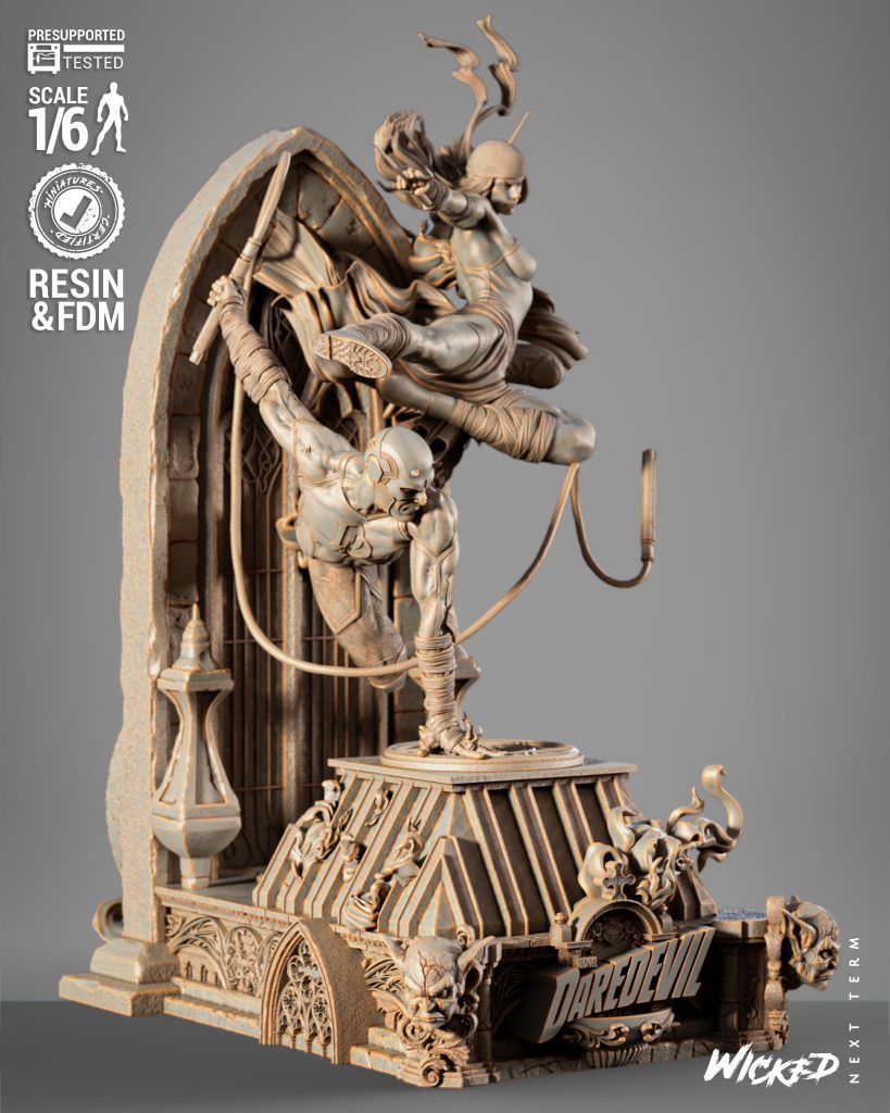 WICKED - Daredevil & Electra Diorama - December 2024