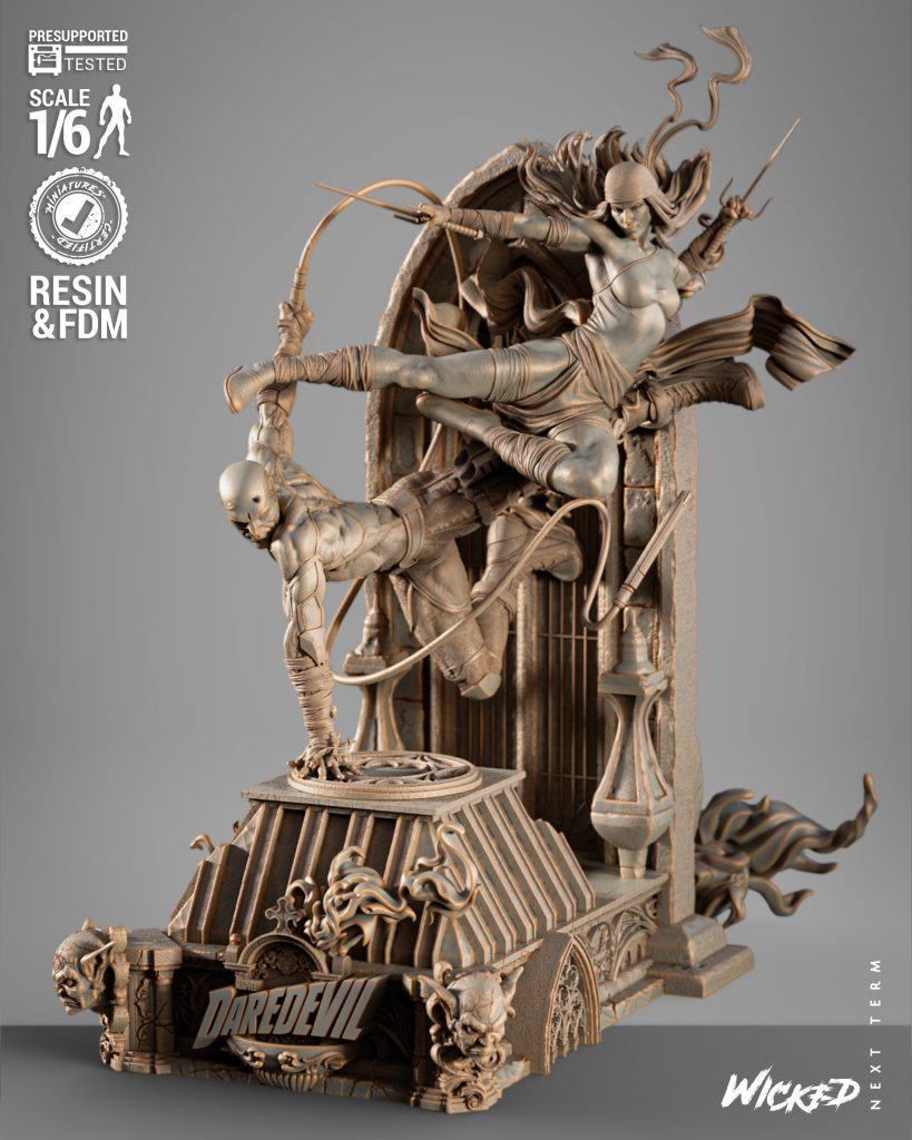 WICKED - Daredevil & Electra Diorama - December 2024