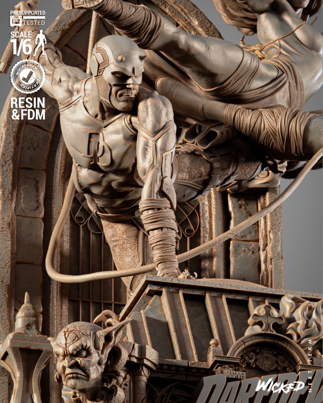 WICKED - Daredevil & Electra Diorama - December 2024