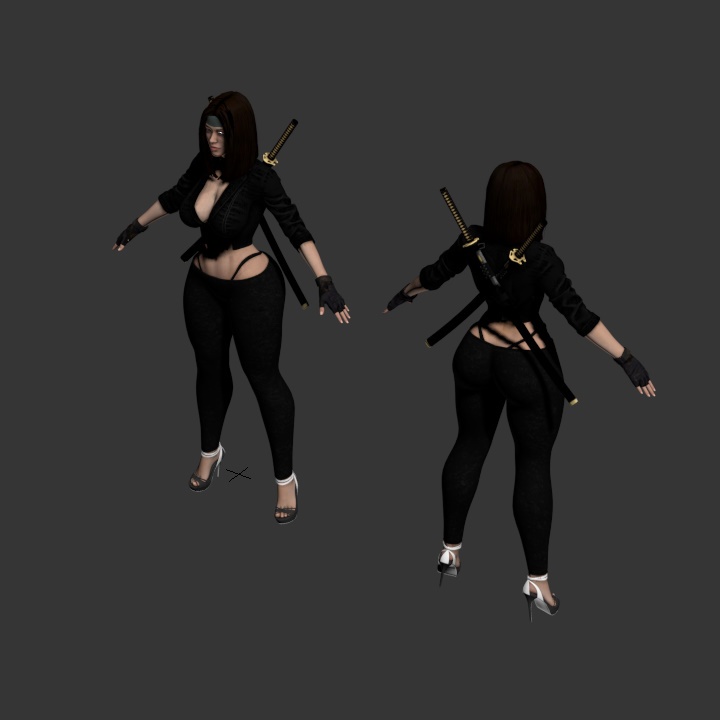 NuskulArt - Barbara Zombie Killer - Rigged Chracter
