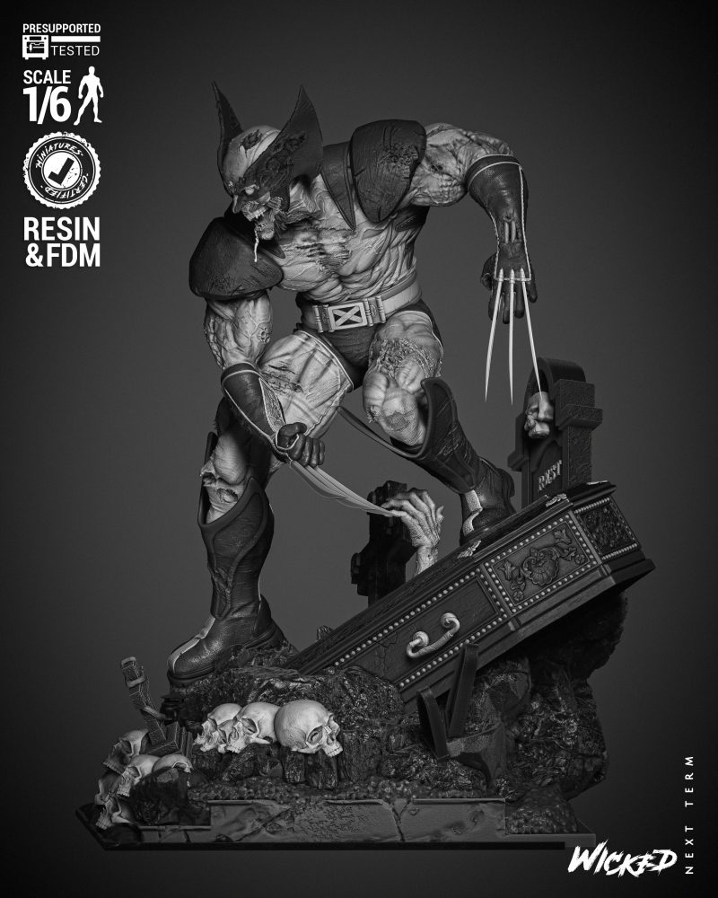 Wicked - Wolverine Zombie Sculpture - October 2024