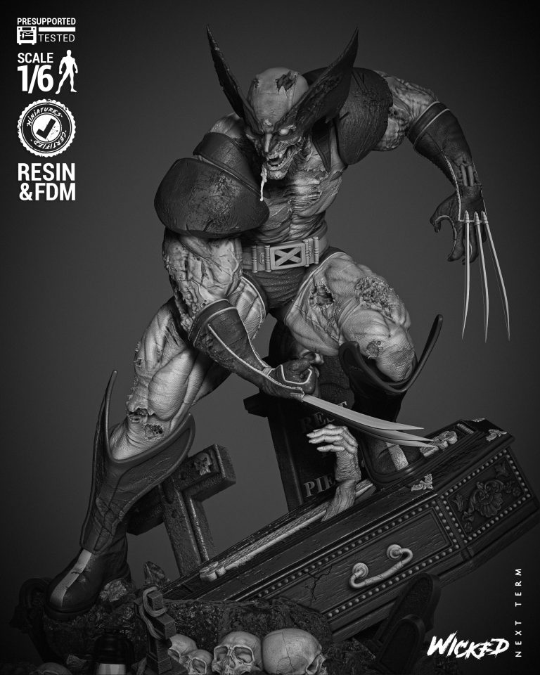 Wicked - Wolverine Zombie Sculpture - October 2024