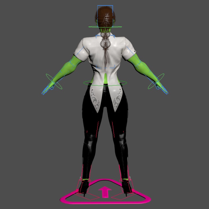 NuskulArt - She Hulk - Rigged Female Character - 3D MAX OBJ FBX