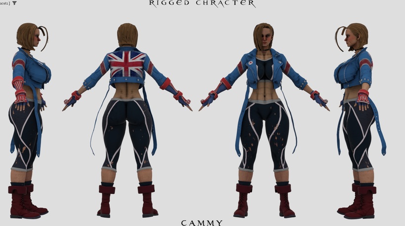 NuskulArt - Cammy 2 Version - Rigged Chracter