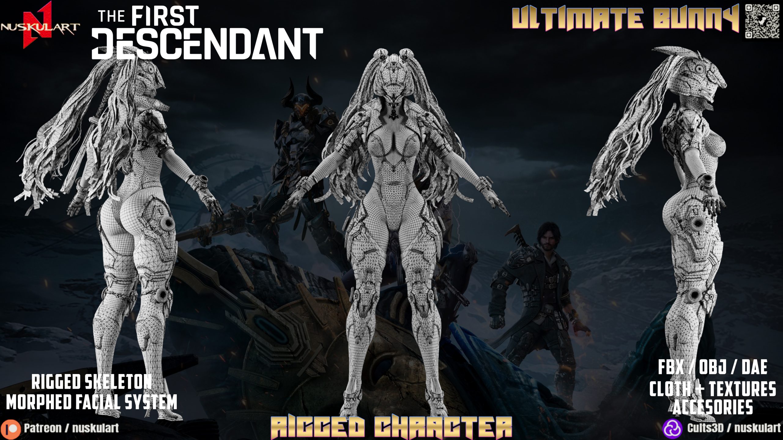 NuskulArt - Ultimate Bunny - The First Descendant - Rigged Chracter