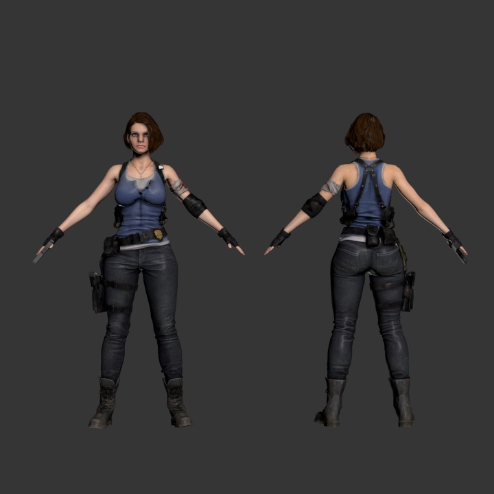 NuskulArt - Jill Valentine - Resident Evil - Rigged Chracter