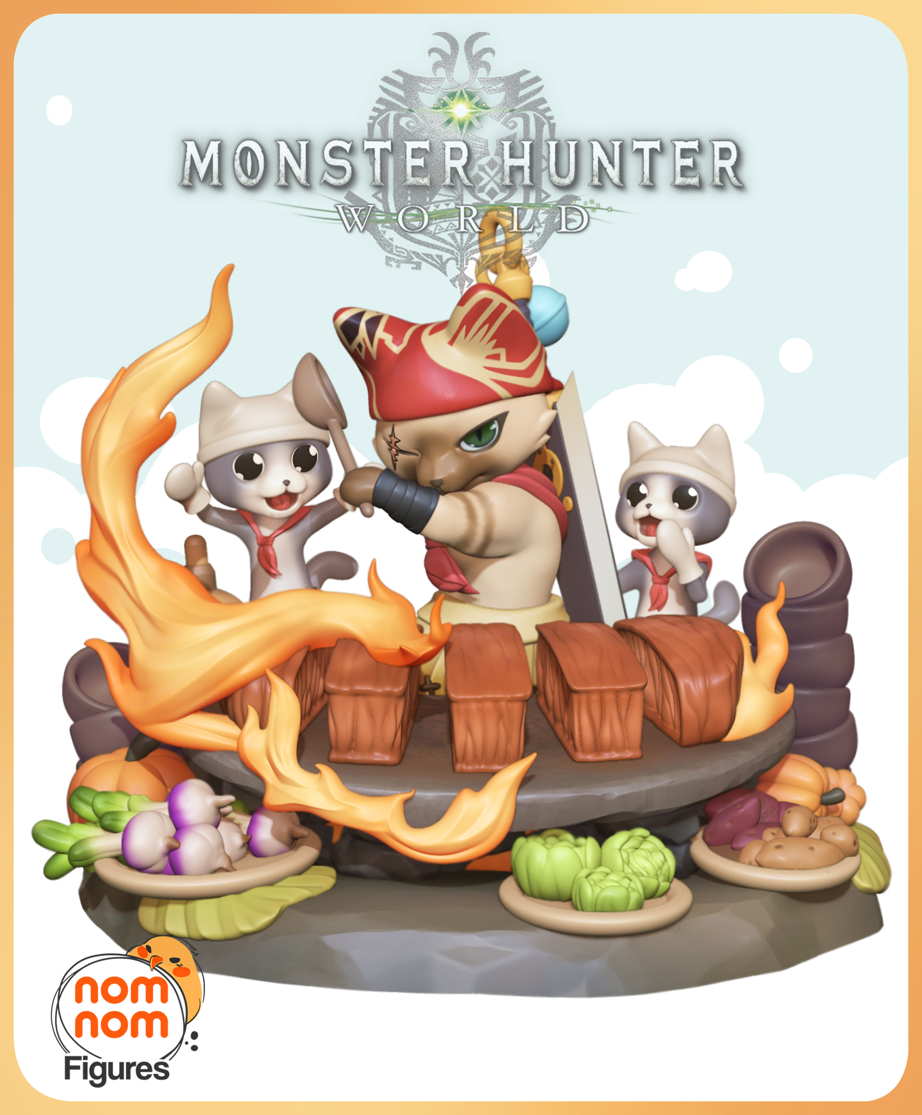 Nom Nom Figures - Chibi Meowscular Chef - Monster Hunter - November 2024