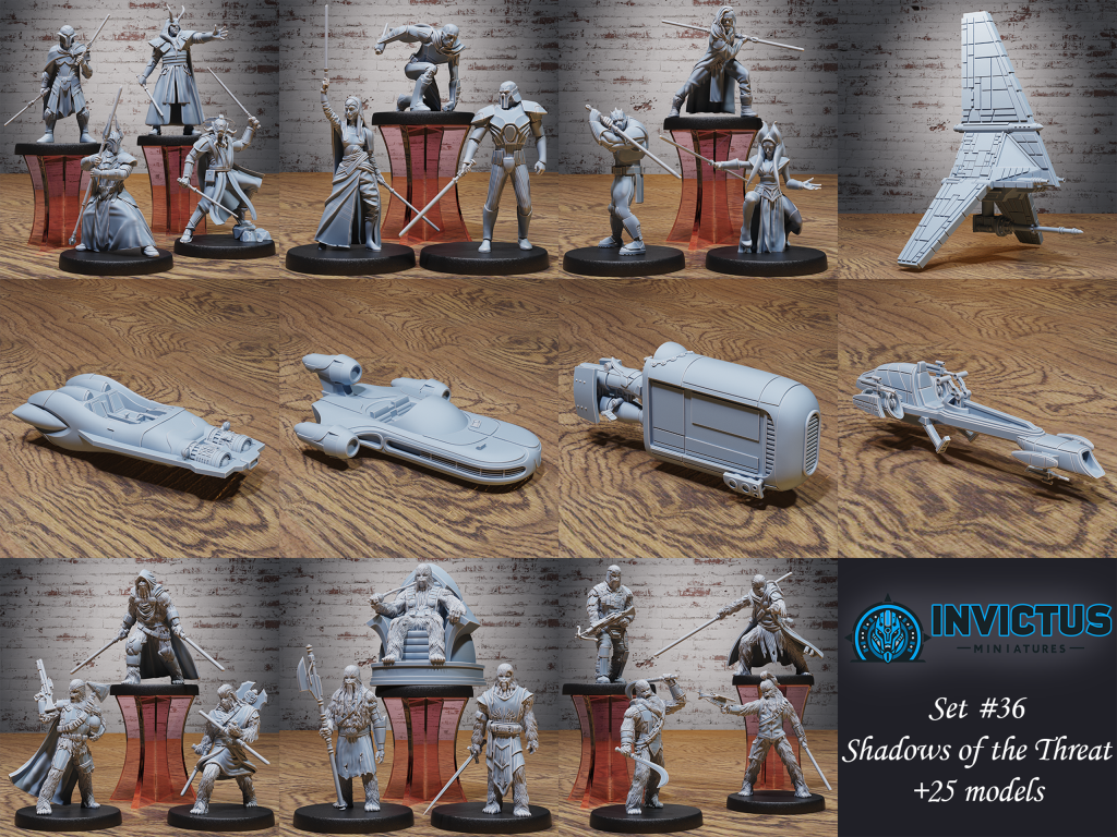 Invictus Miniatures – #36 Shadows of the Threat – Sci-Fi STL – ноябрь 2025
