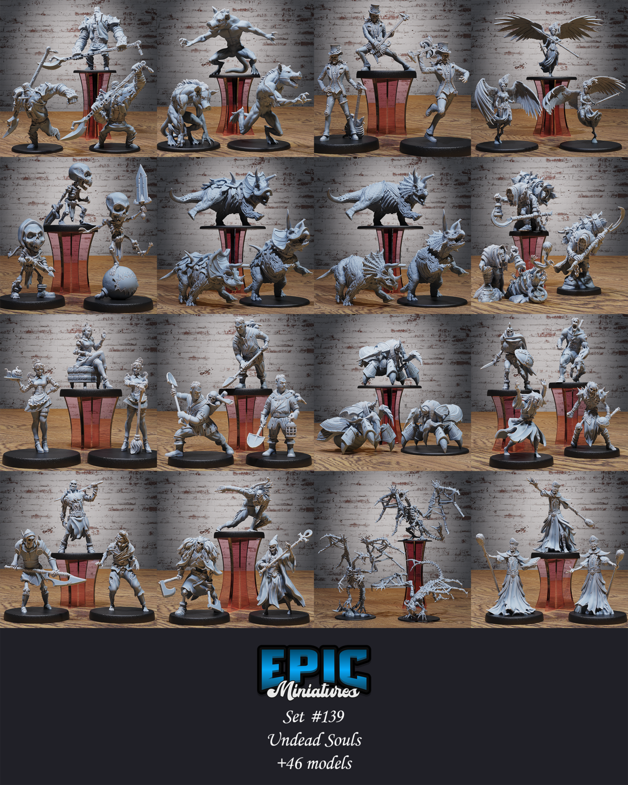 Epic Miniatures – #139 Undead Souls – STL DnD Undead – ноябрь 2025