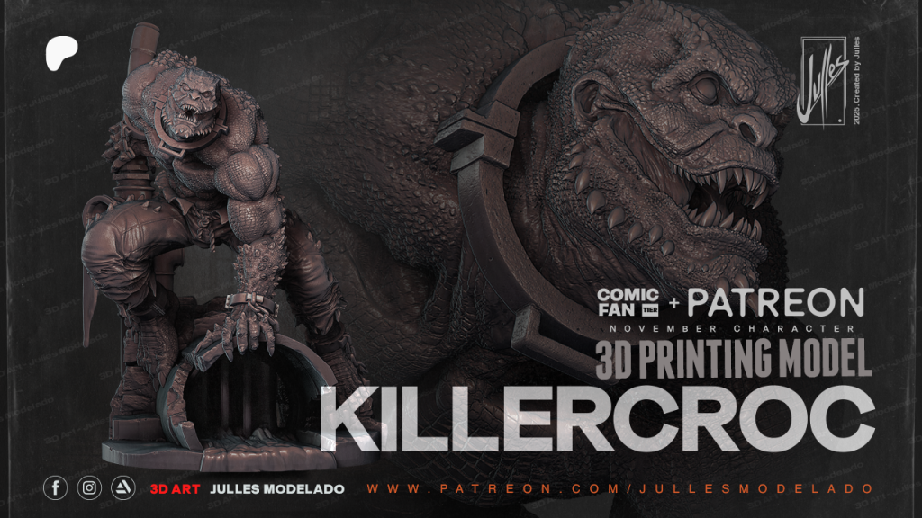 Killer Croc V01 STL – Batman Villain | Julles Modelado
