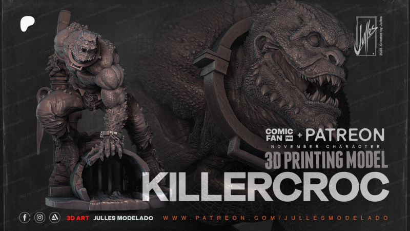 Killer Croc V01 STL – Batman Villain | Julles Modelado