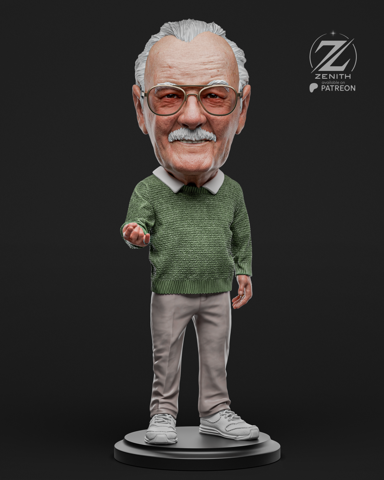 Stan Lee Чиби Фигурка Zenith Studios | STL Создателя Marvel | Ноябрь 2025