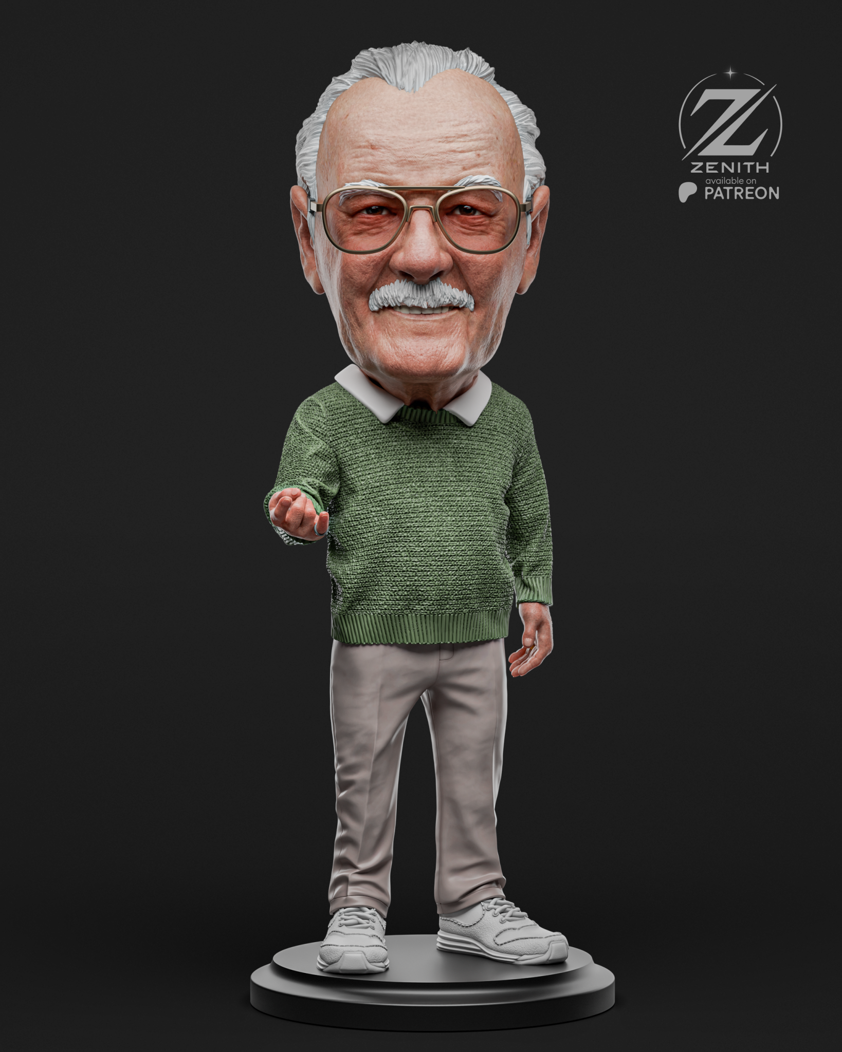 Stan Lee Чиби Фигурка Zenith Studios | STL Создателя Marvel | Ноябрь 2025