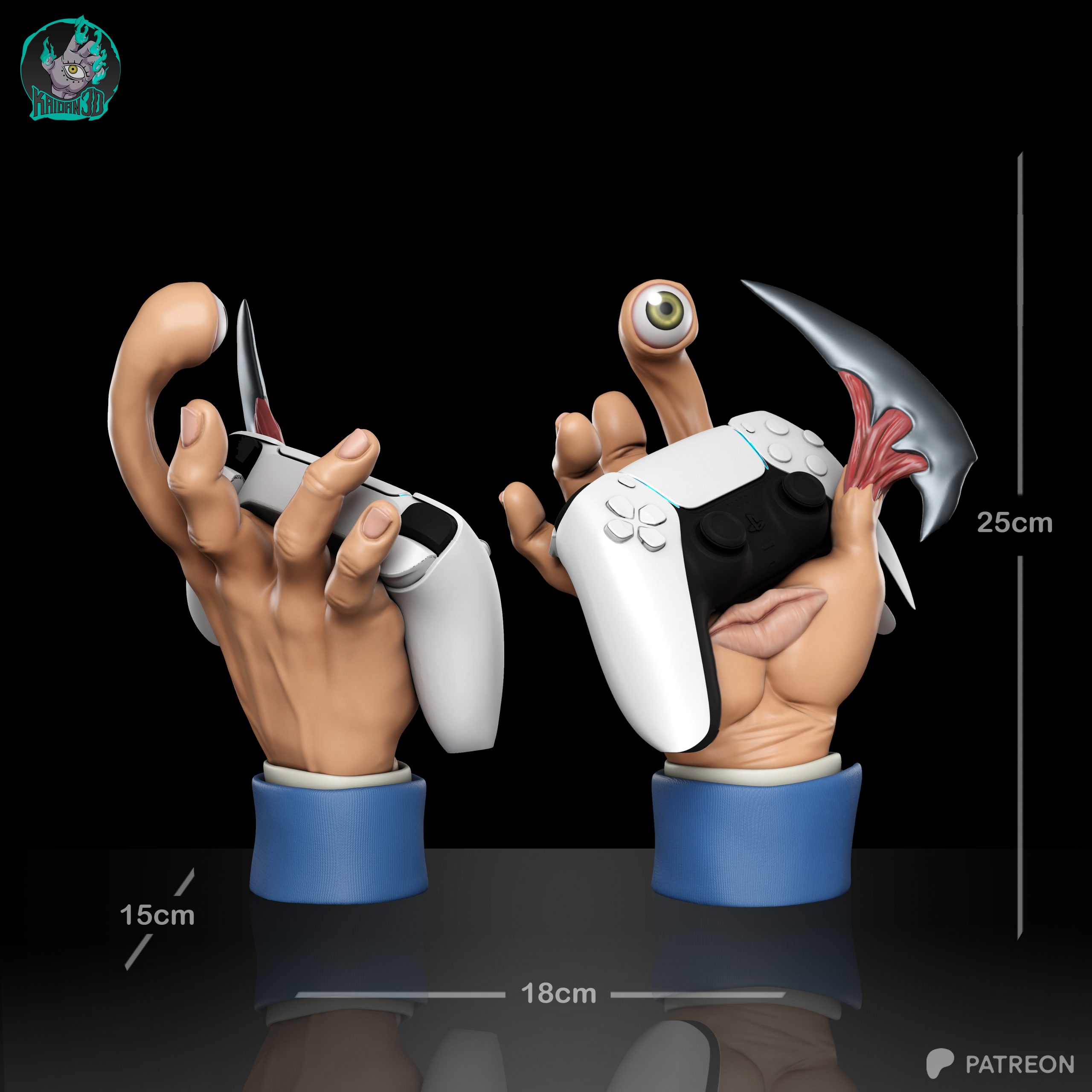 Parasyte Controller Stand STL 25cm — PS5 DualSense Holder — Migi Right ...