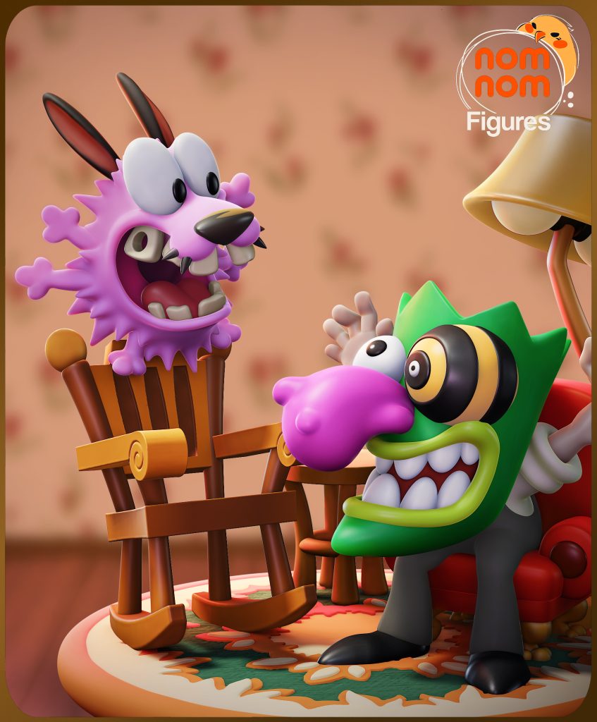 NomNom Chibi Courage Cowardly Dog December 2025 — STL 8 Parts